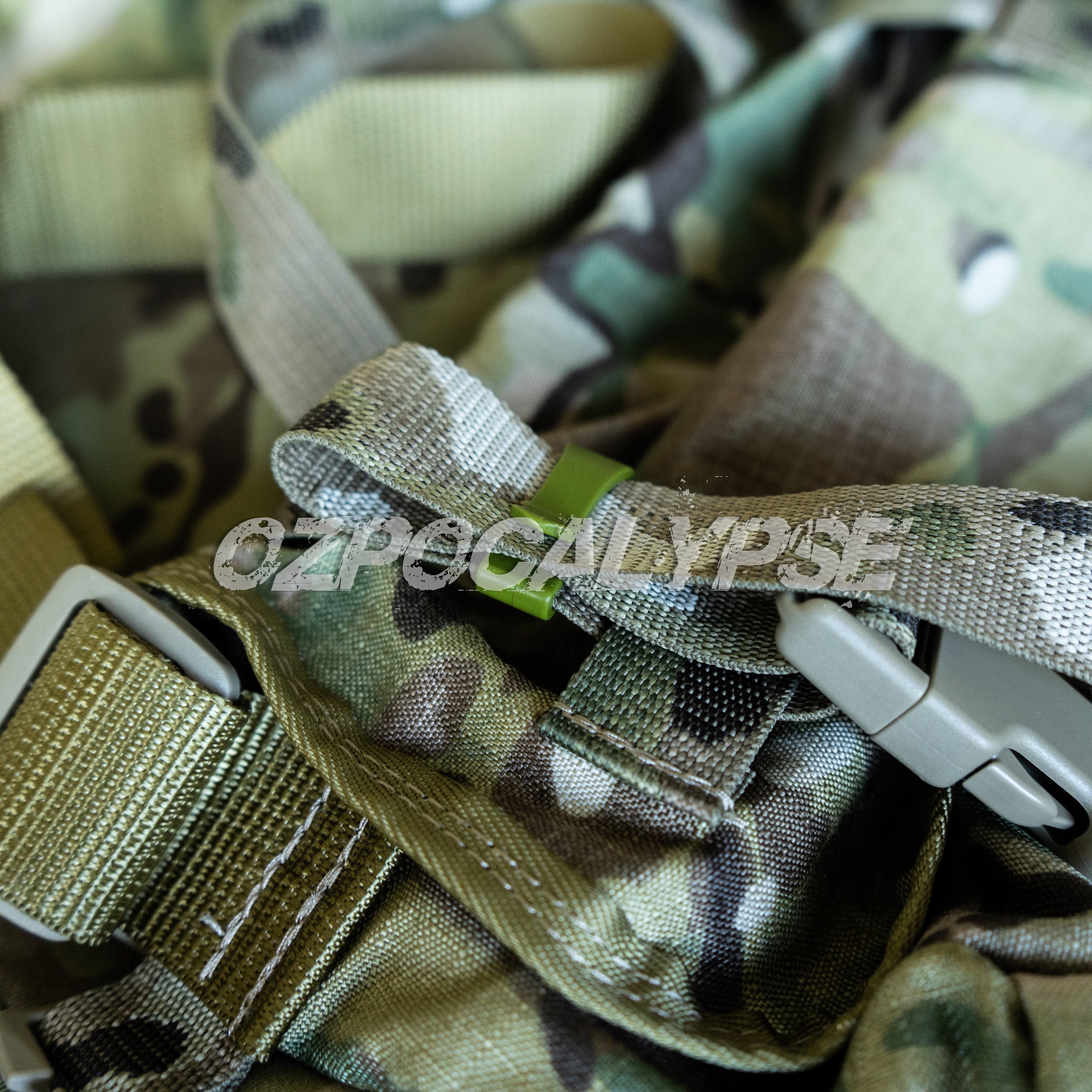 Webbing Strap Retainers - OD Green | Ozpocalypse